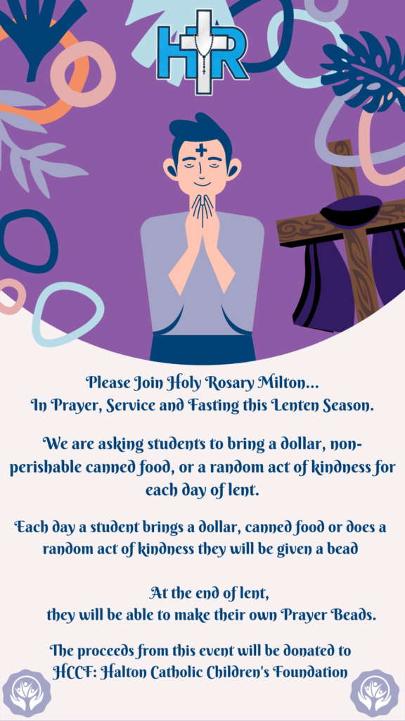 Holy Rosary Catholic Elementary School | Milton, ON » HRM Lenten Promise