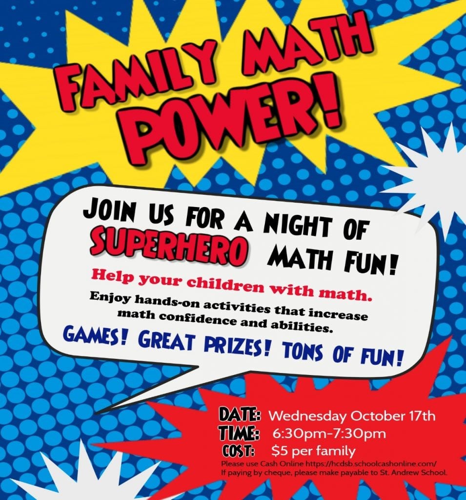 St. Andrew Catholic Elementary School | Oakville, ON » Family Math ...